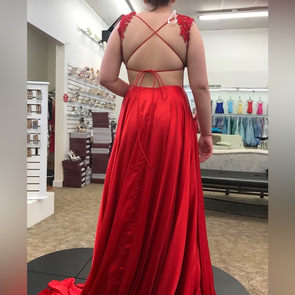 Dresses | Size 6 Bright Red Prom Dress Super Cute And Comfortable ...